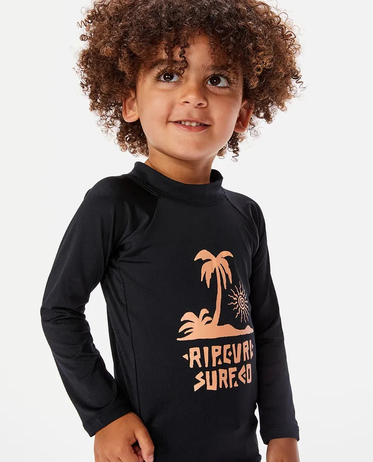Micro Wave Palm LS Kids Rash Guard Tee – Wabasso Beach & Surf Zone, Inc.